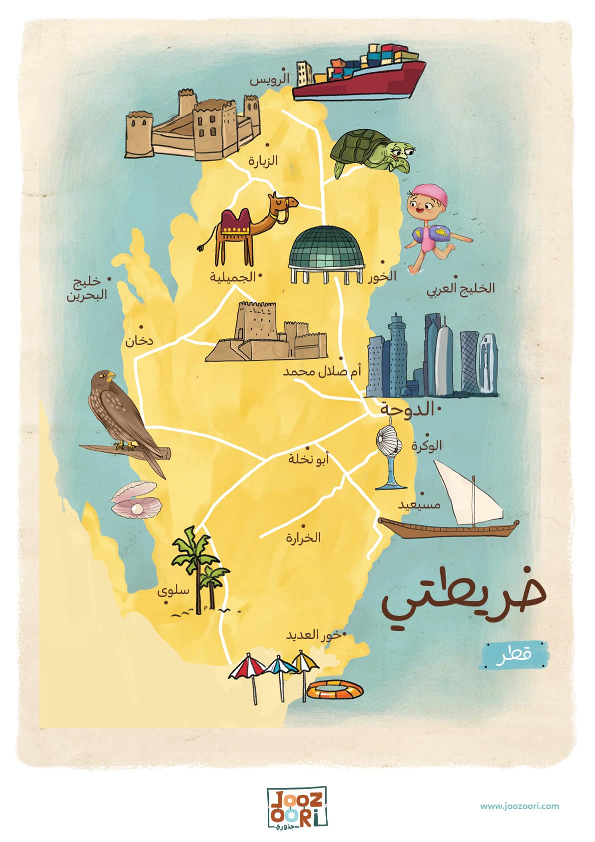 Qatar Map – Joozoori